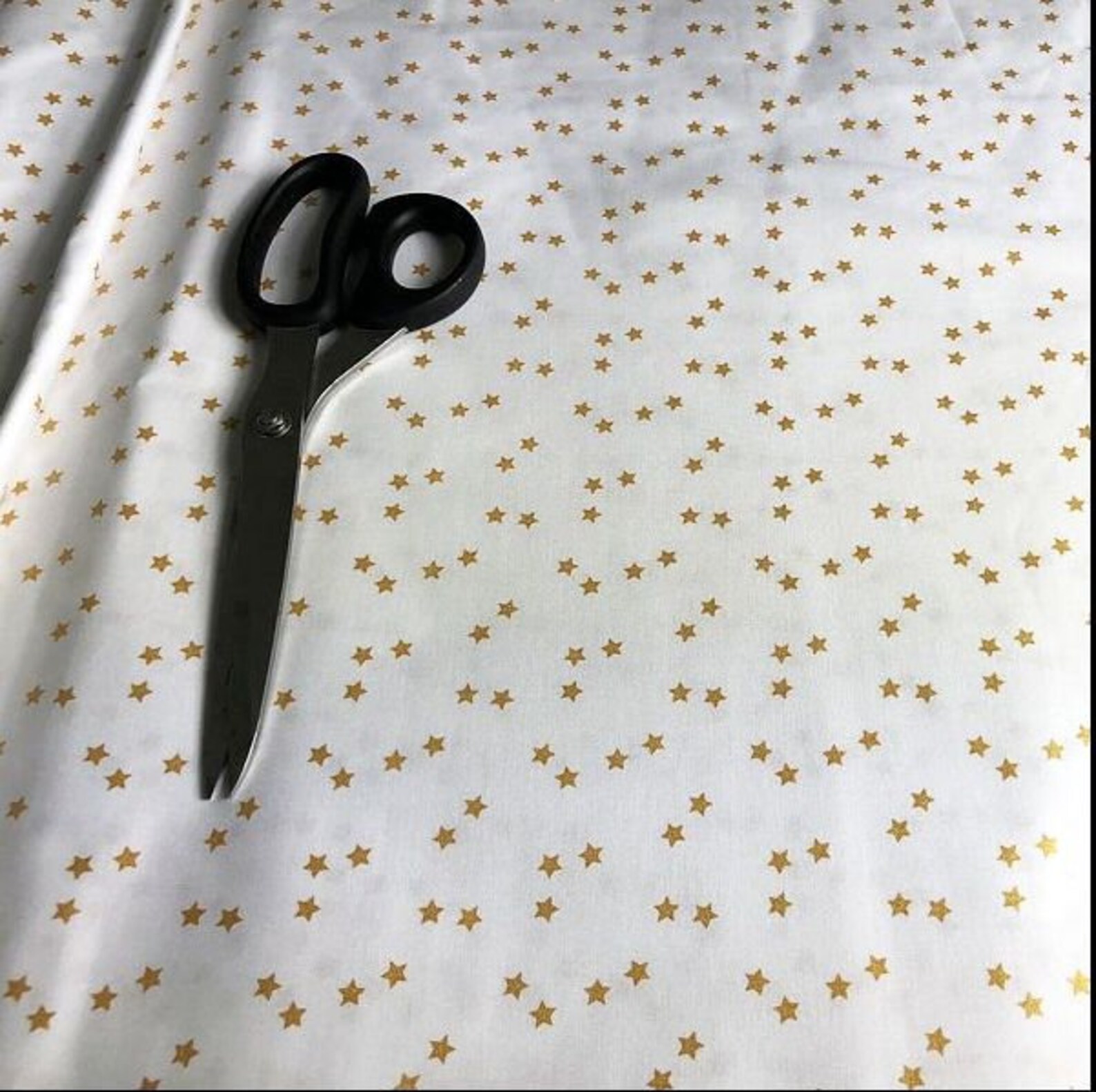 Small Gold Stars Cotton Fabric, Fabric in Gold Stars 5 Mm on White ...