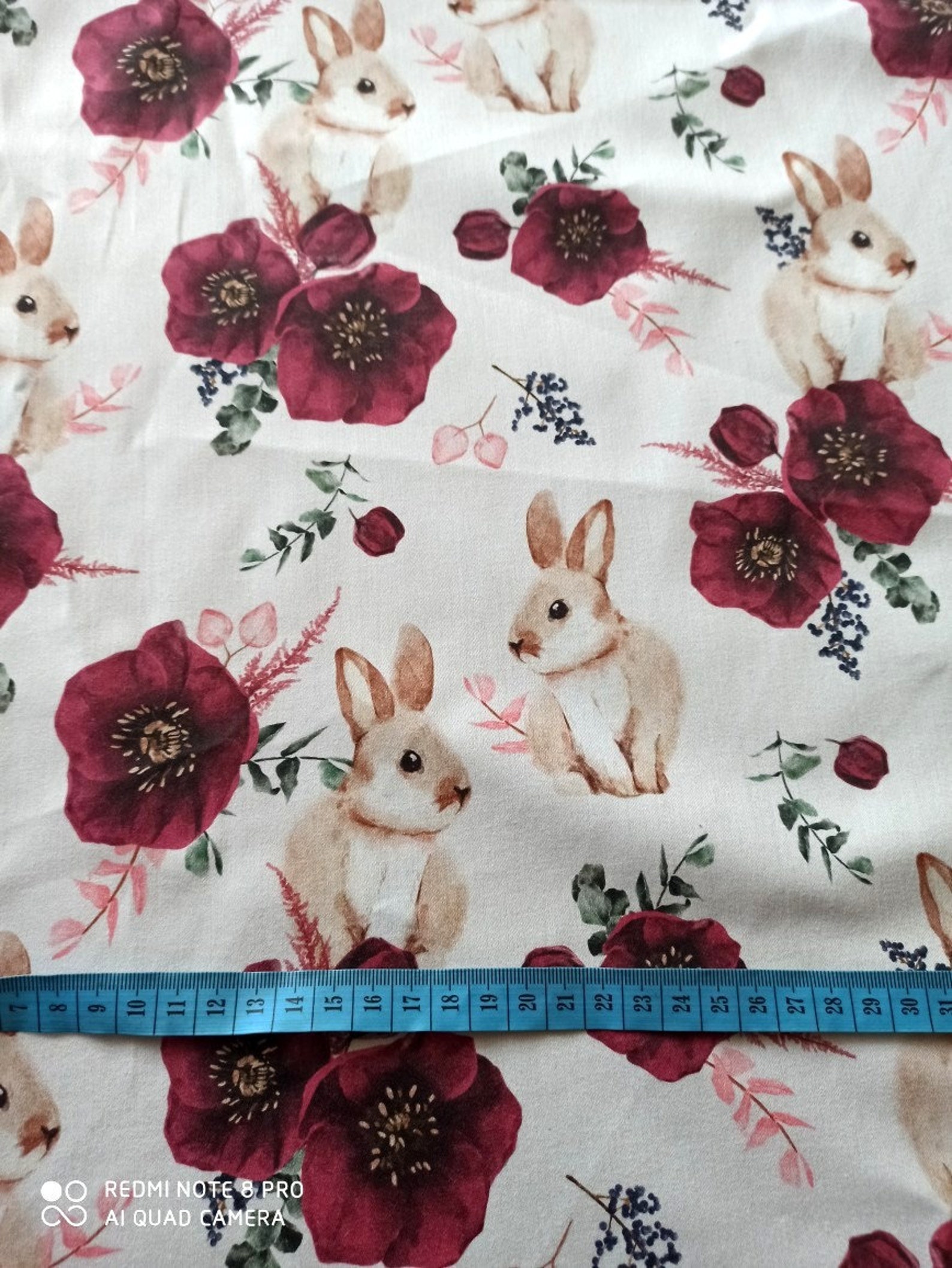 Sweet Bunnies in Mallow Rabbit in Mallow Premium Cotton | Etsy