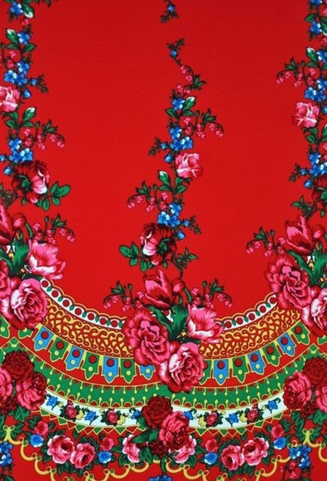 Polish Folk Farbic, Highlander Flowers Pattern, Cleo Motif, Floral ...