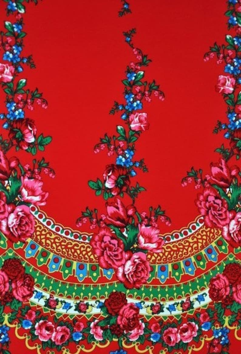 Polish Folk Farbic, Highlander Flowers Pattern, Cleo Motif, Floral ...