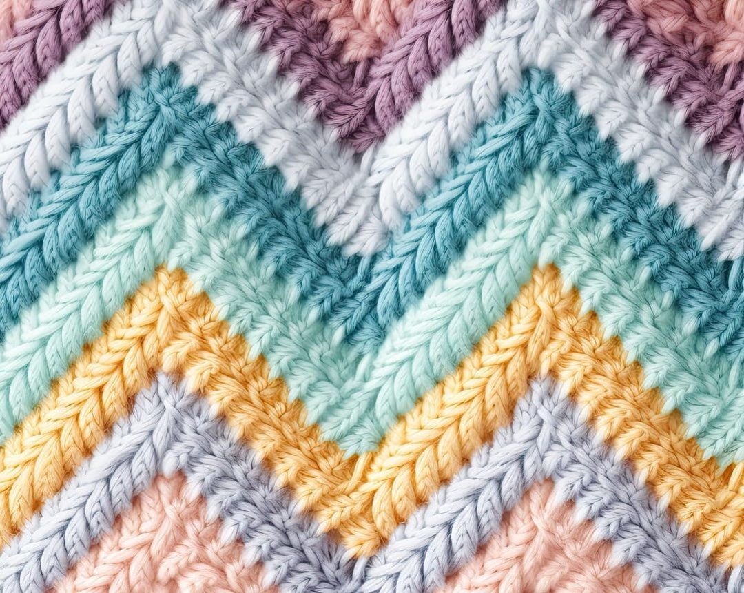 1 Yard Pastel Crochet Pattern Waterproof Fabric, Crochet Polyester ...