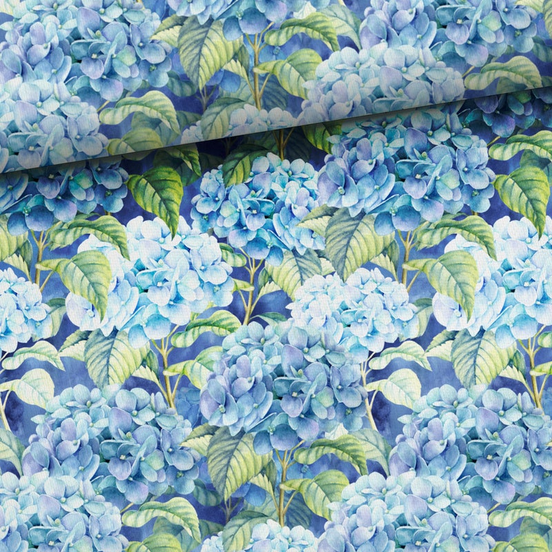 Hydrangea Fabric - Etsy