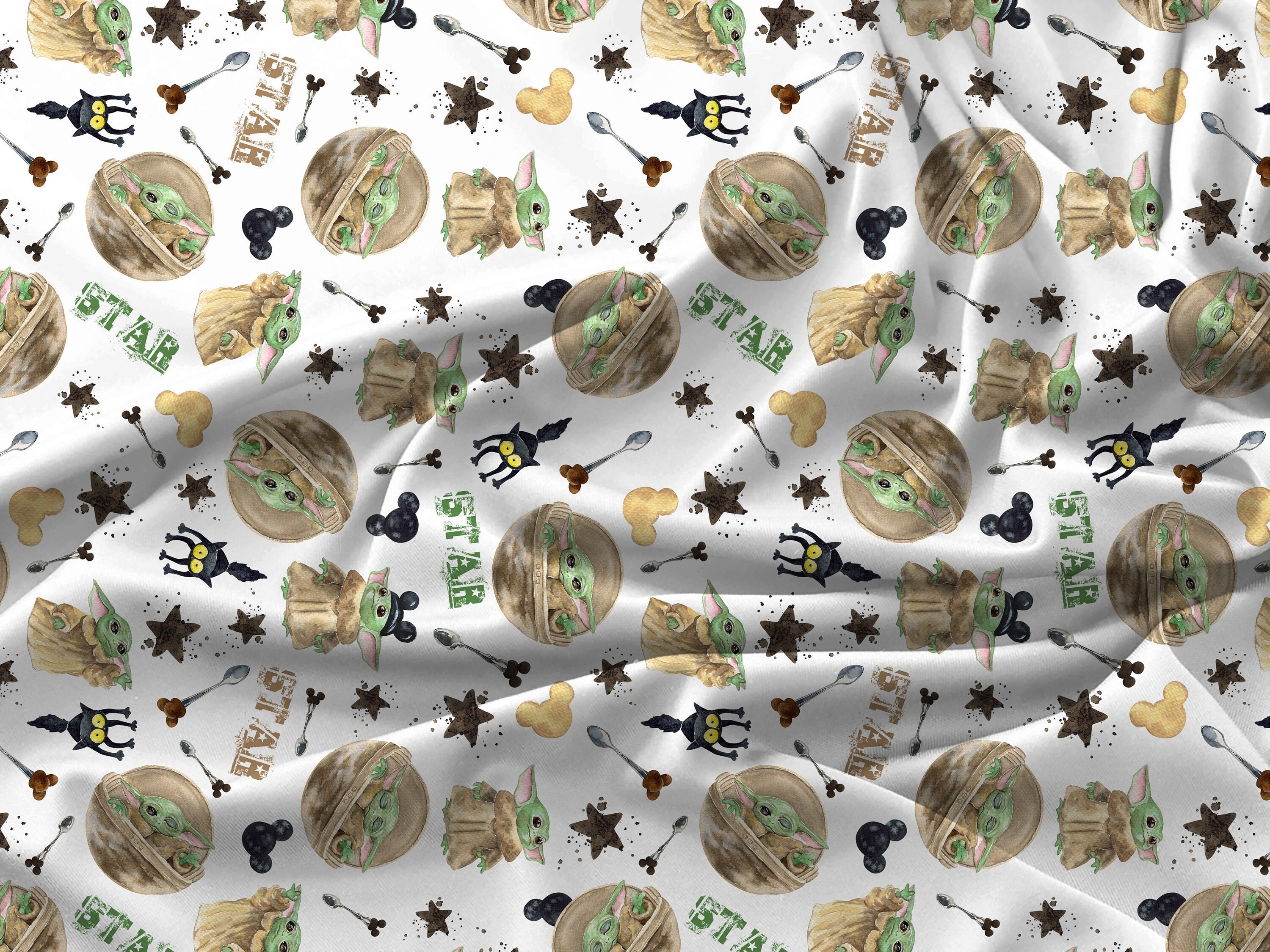 Yoda Premium Cotton Fabric Baby Fabric Pattern Inspired by | Etsy