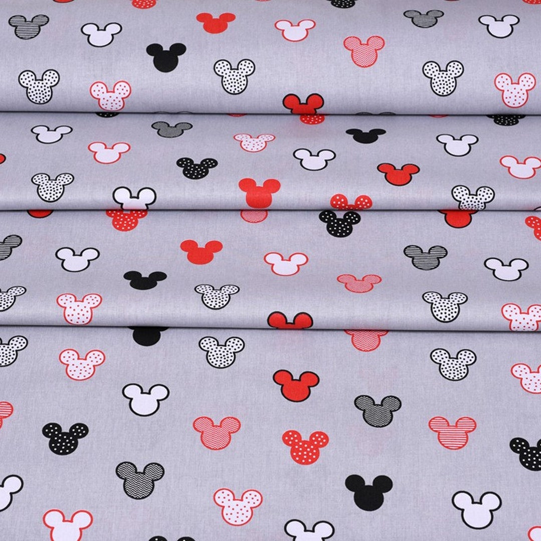 Mickey Mouse Cotton Fabric, Mickey Fabric, Fabric for Girl, Baby Fabric ...