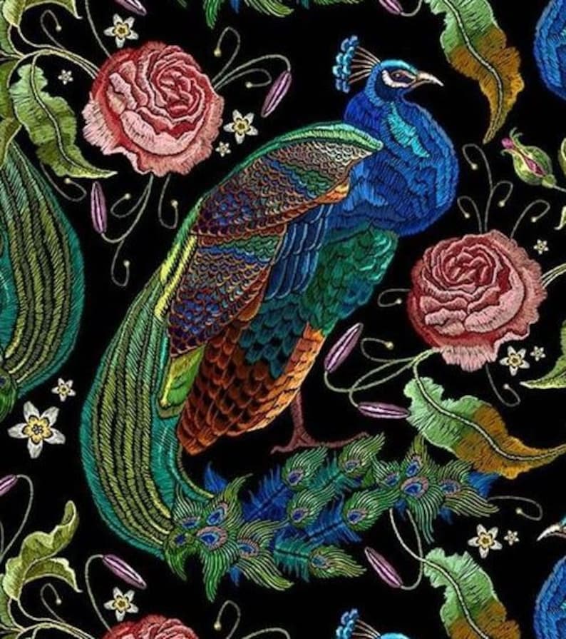 Peacock Italian Velvet Fabric Upholstery Fabric Upholstery | Etsy