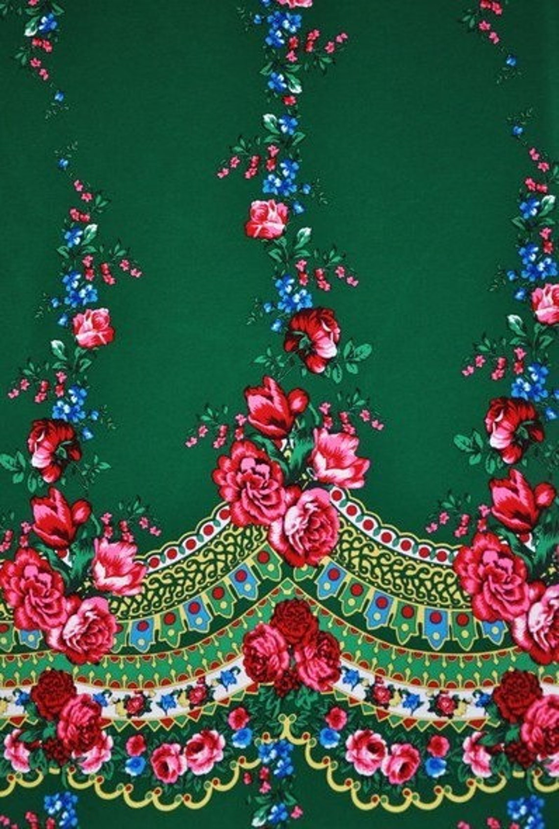 Polish Folk Farbic, Highlander Flowers Pattern, Cleo Motif, Floral ...