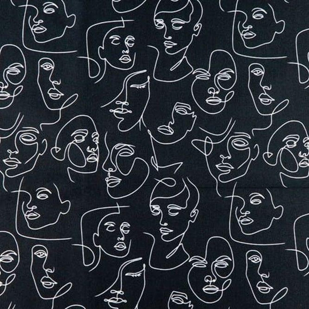 Faces Waterproof Fabric, Face Pattern, Waterproof Impregnated Polyester ...