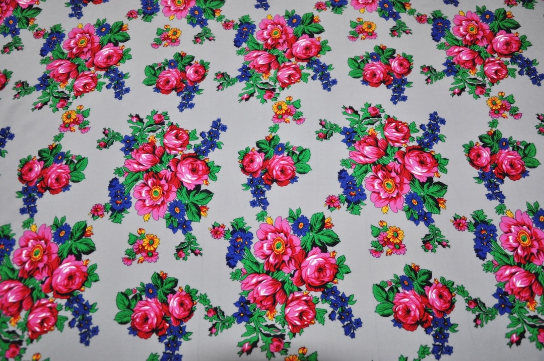 Polish Folk Farbic, Highlander Flowers Pattern, Folklore, Cleo Motif ...