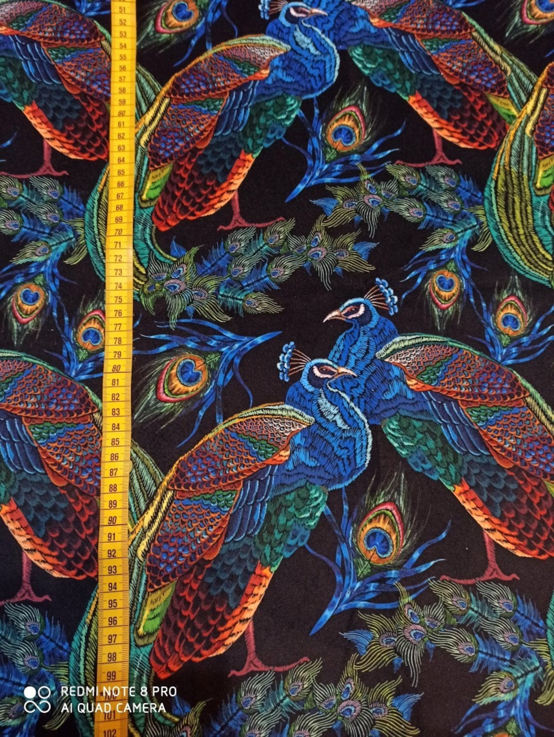 1 Meter Peacock Italian Velvet Fabric Upholstery Fabric | Etsy