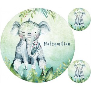 Baby Elephant Play Mat, Personalized Panel for the Floor Mat, Baby Play ...
