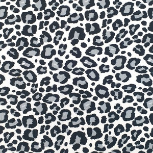 1 Yard Black and White Leopard Fabric Waterproof Fabric, Polyester ...
