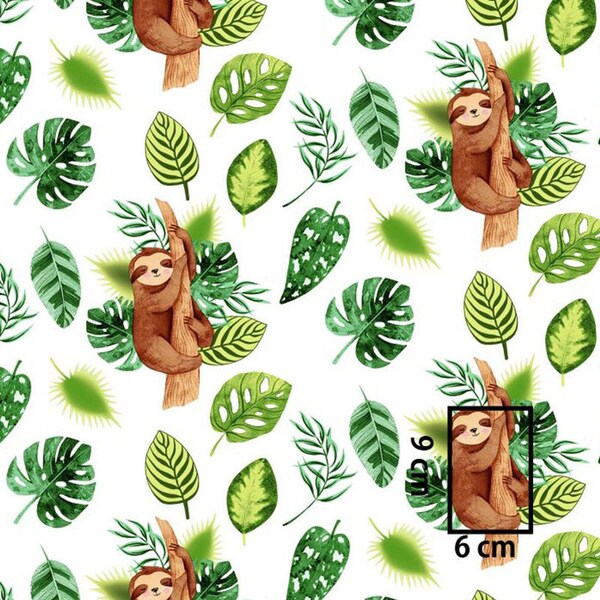 Sloth Fabric - Etsy