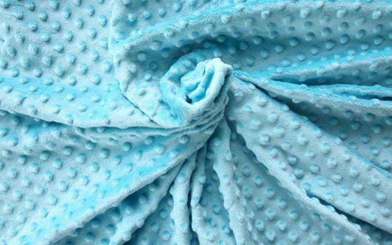 Plush fabric Minky blue Minky dimple Minky dots Minky dot | Etsy