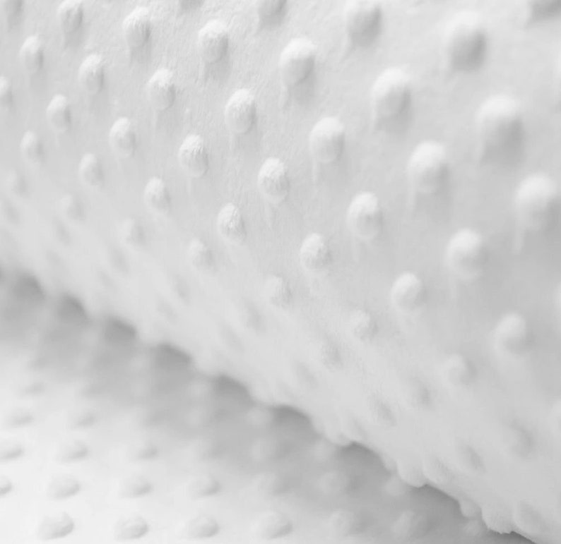 Plush Minky Fabric Minky Dots 350g/m2 50cmx155cm White - Etsy