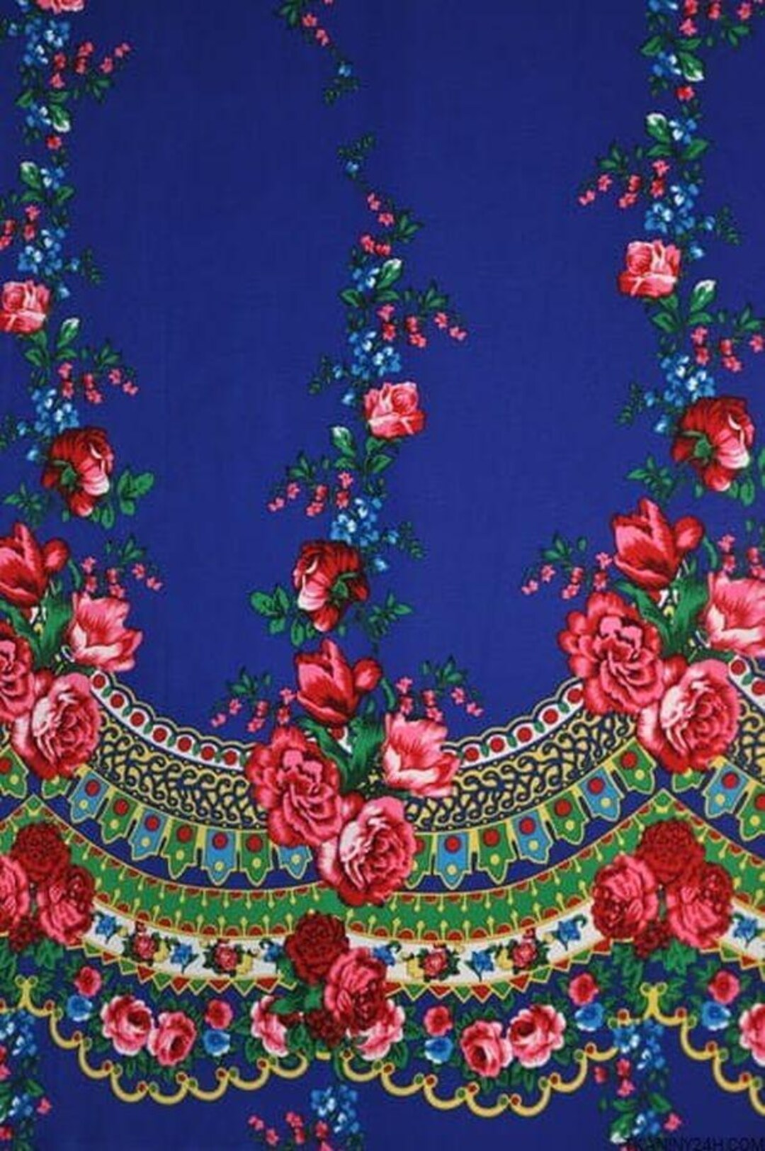 Polish Folk Farbic, Highlander Flowers Pattern, Cleo Motif, Floral ...
