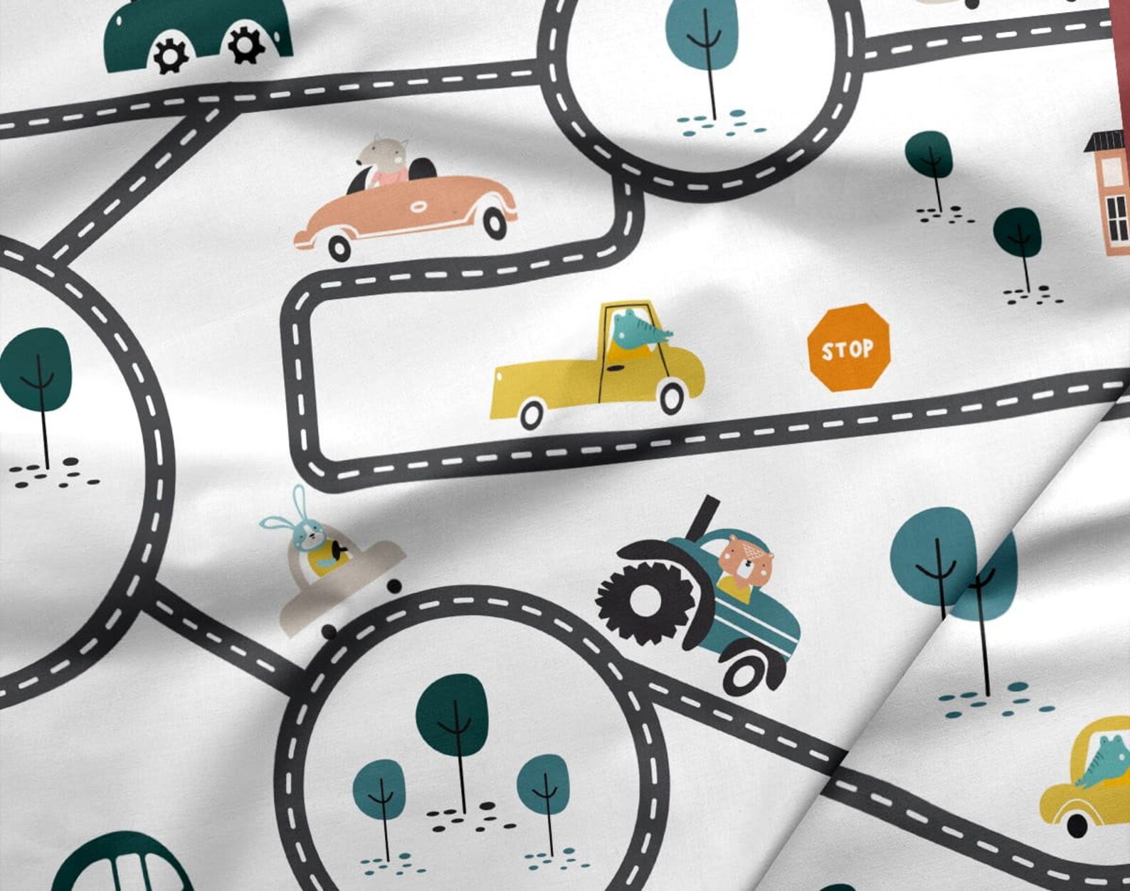 City Cars Fabric Vehicles Fabric Streets Fabric Scandi - Etsy
