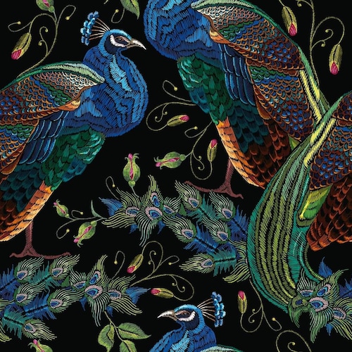 1 Meter Peacock Italian Velvet Fabric Upholstery Fabric - Etsy