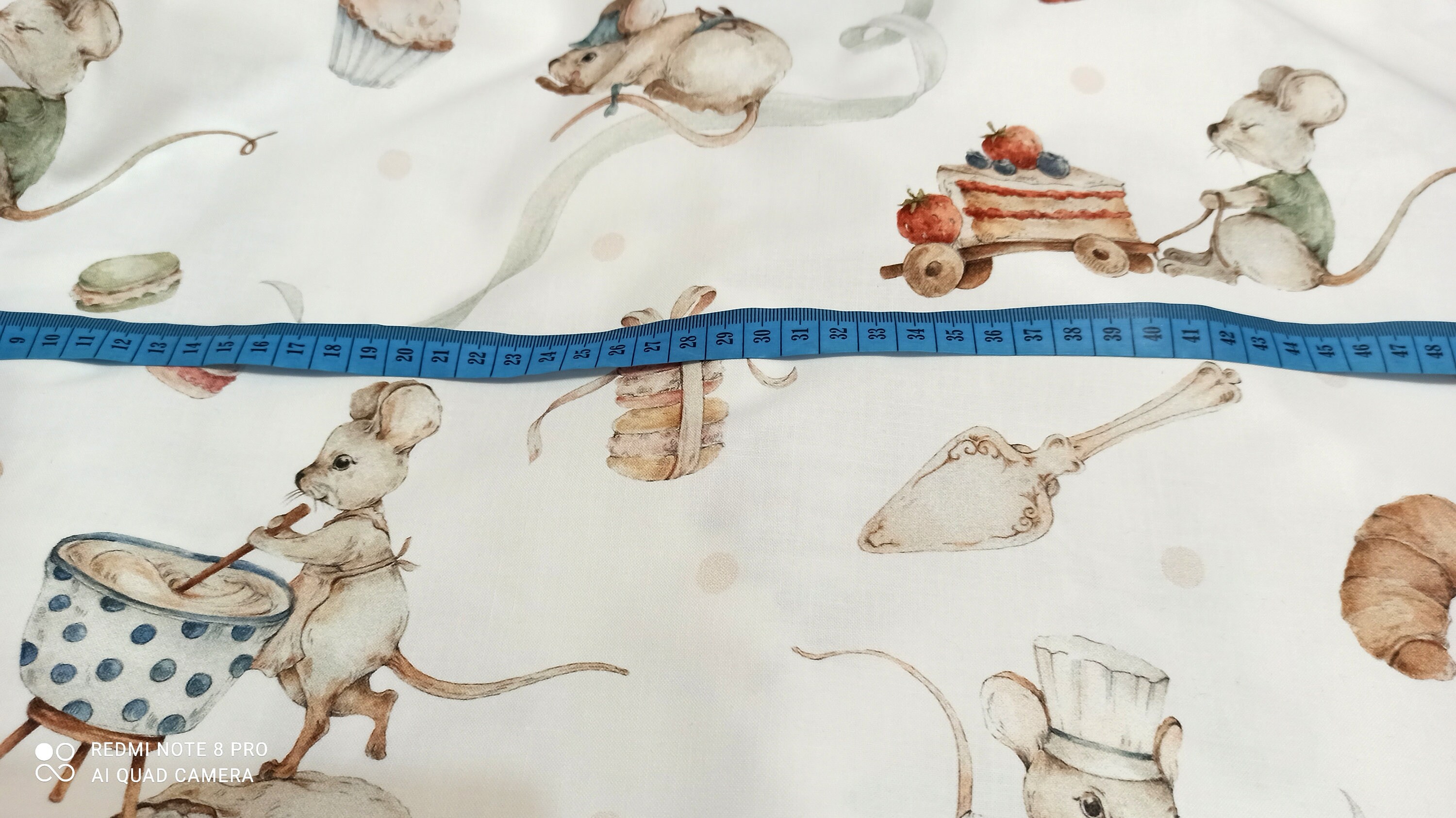 Mice in the Pastry Shop Cotton Fabric Premium Cotton Fabric - Etsy