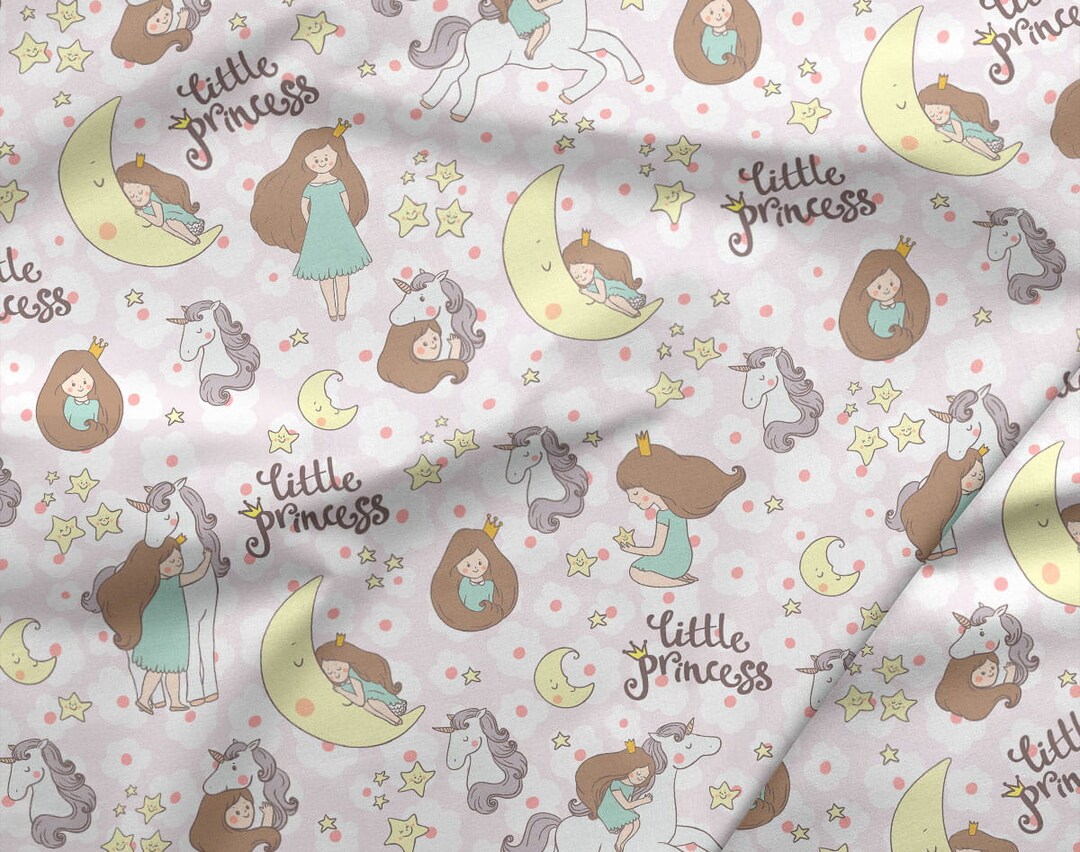 Little Princess Premium Cotton Fabric, Girl's Fabric, Little Princess ...