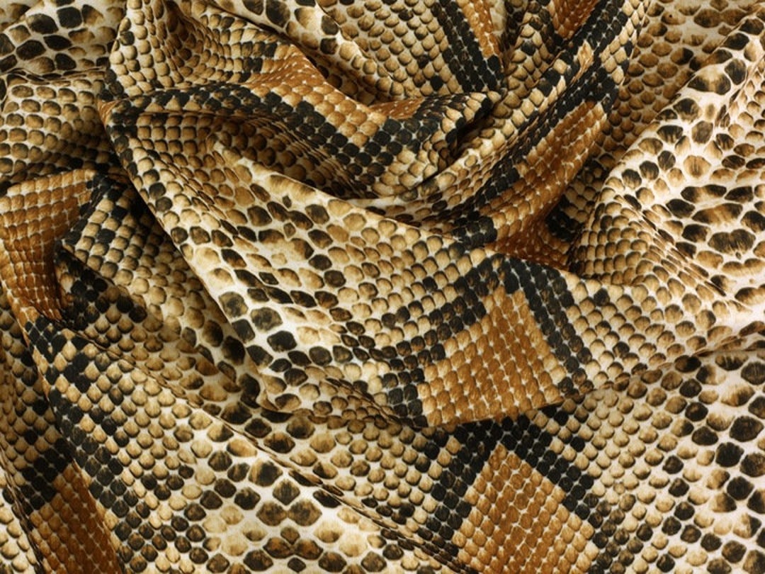 1 Yard Anaconda Snake Velvet Fabric, Upholstery Fabric, Soft Upholstery ...