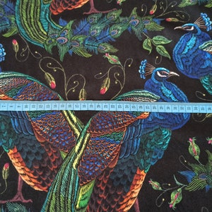 1 Meter Peacock Italian Velvet Fabric, Upholstery Velvet Fabric ...