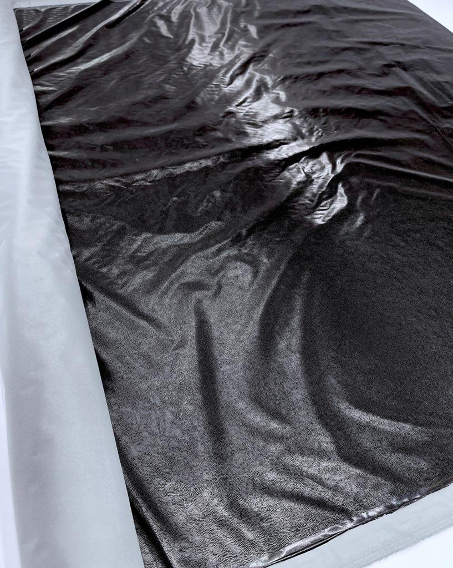 1 Yard Black Satin Orthalion Glossy, Waterproof Polyamide, Waterproof ...