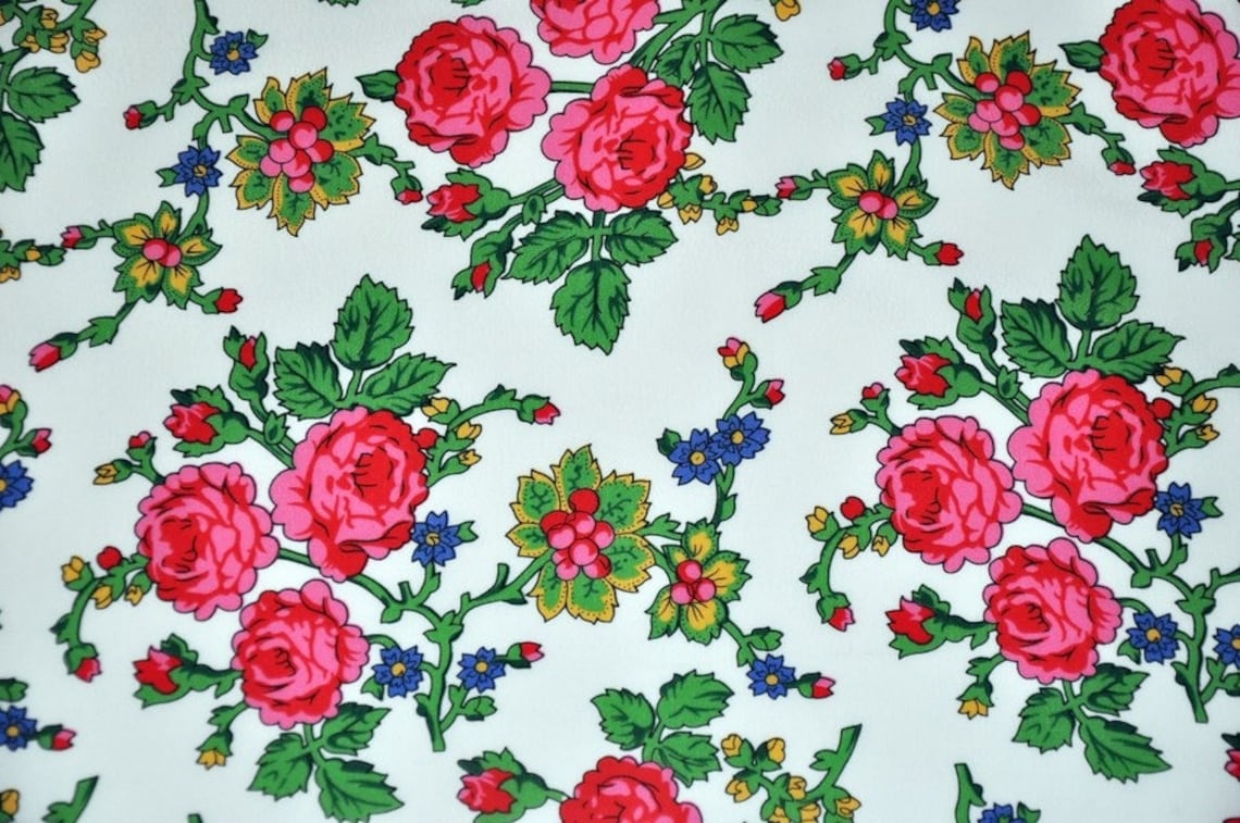 Polish Folk Farbic, Highlander Flowers Pattern, Folklore, Cleo Motif ...