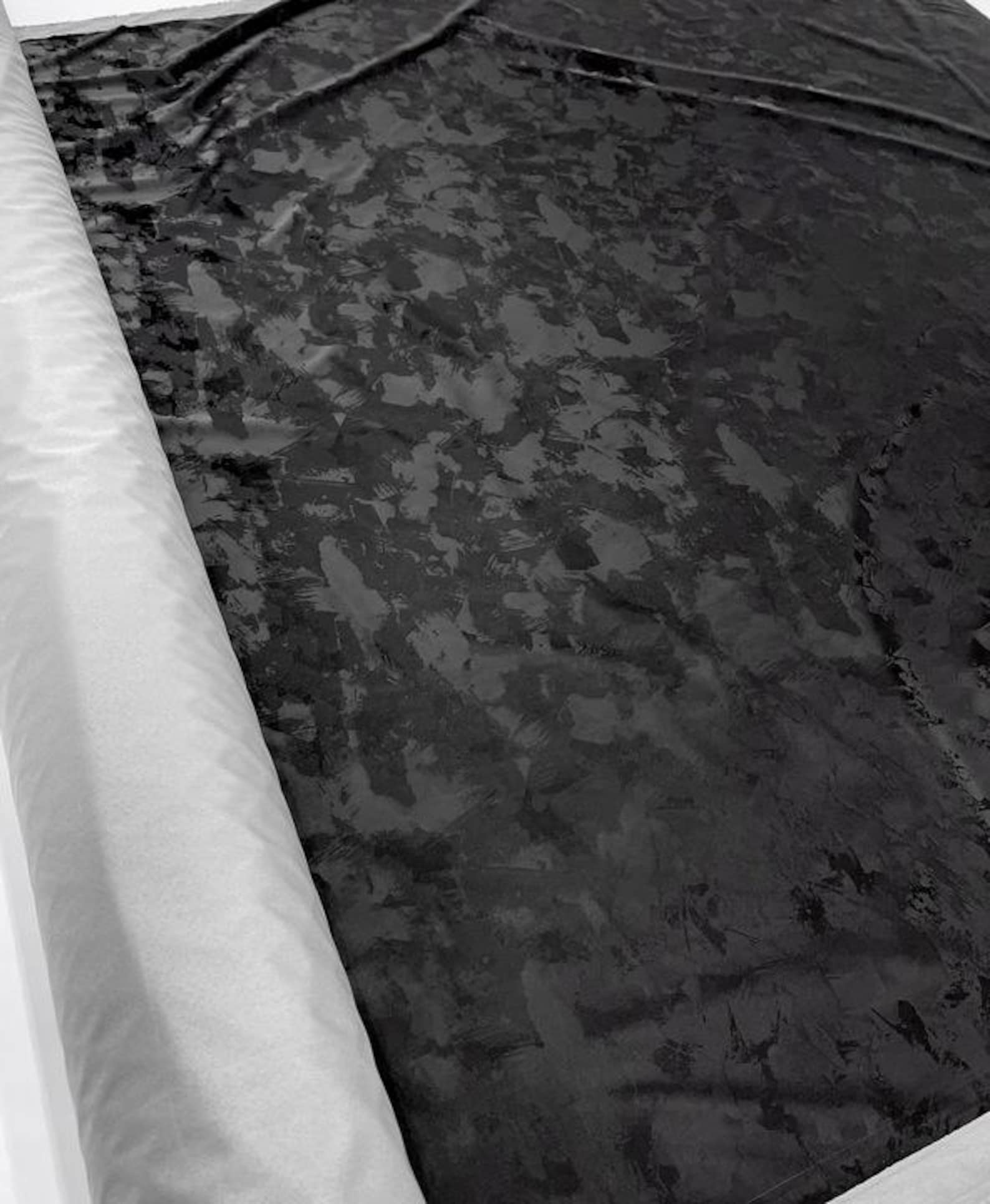 1 Yard Black Satin Orthalion Glossy, Waterproof Polyamide, Waterproof ...