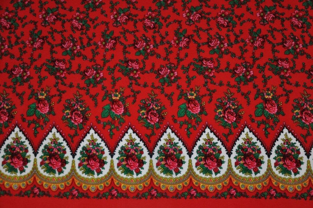 Polish Folk Fabric, Highlander Flowers Pattern, Folklore, Highlander ...