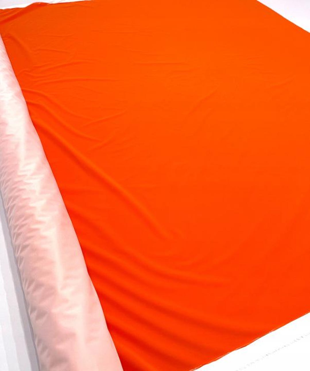 1 Yard Orange Satin Orthalion Glossy, Waterproof Polyamide, Waterproof ...