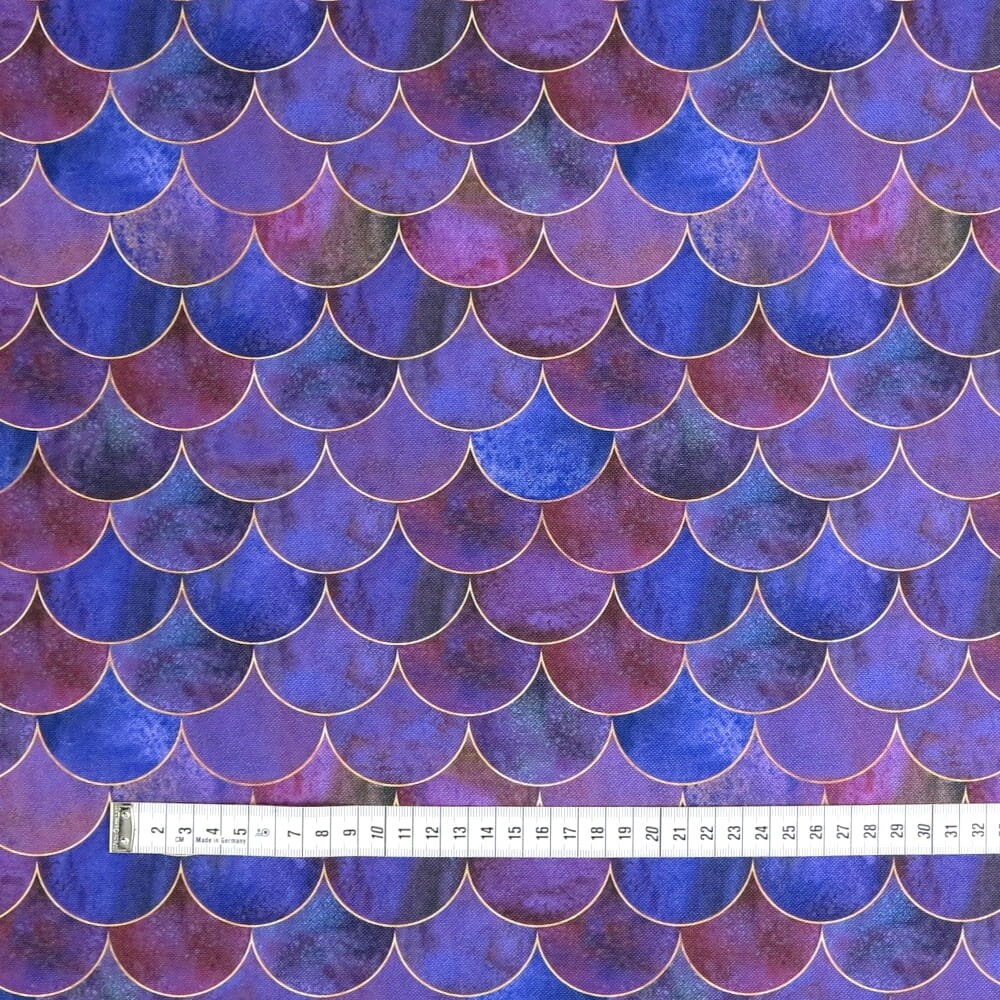 1 Yd Rainbow Fish Scales Waterproof Fabric, Colorful Dragon Mermaid ...
