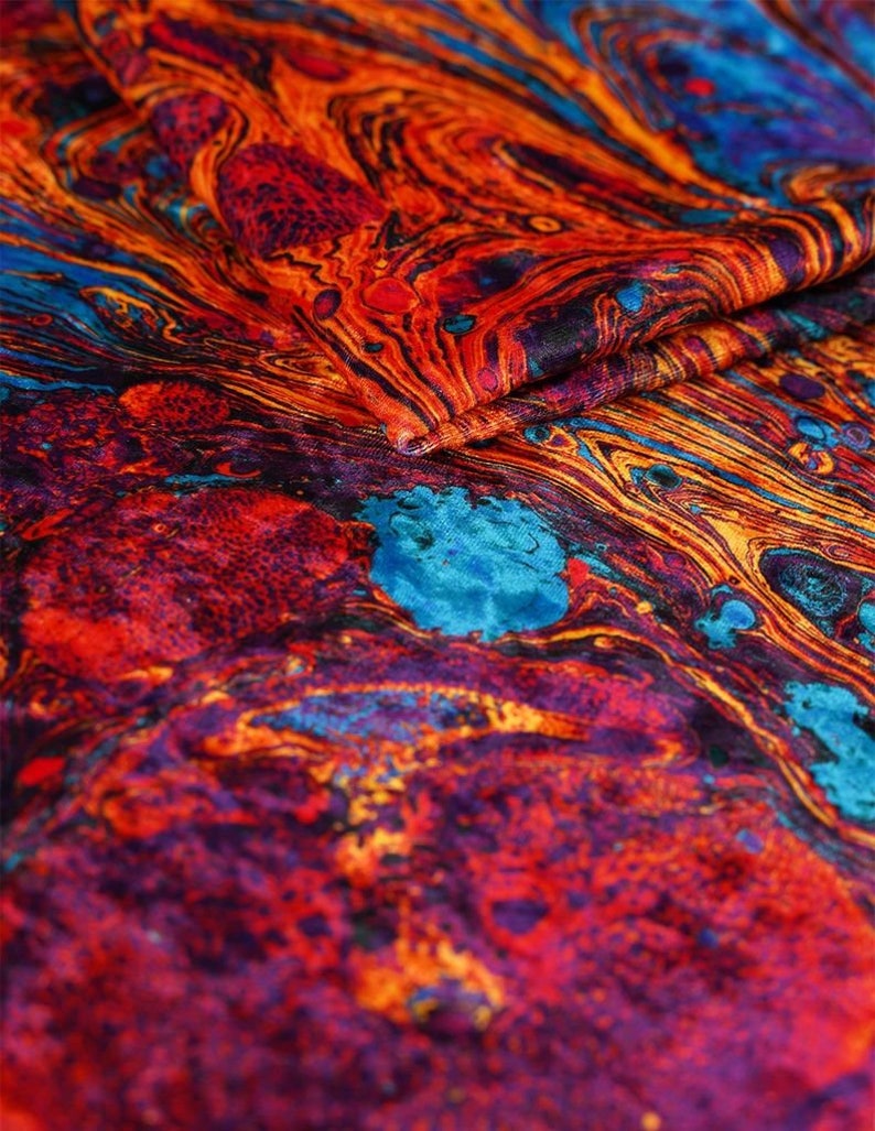 Volcano Lava Velvet Fabric Upholstery Fabric Upholstery | Etsy