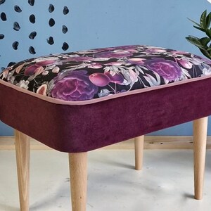 Figs in Flowers Italian Velvet Fabric, Upholstery Fabric, Upholstery ...