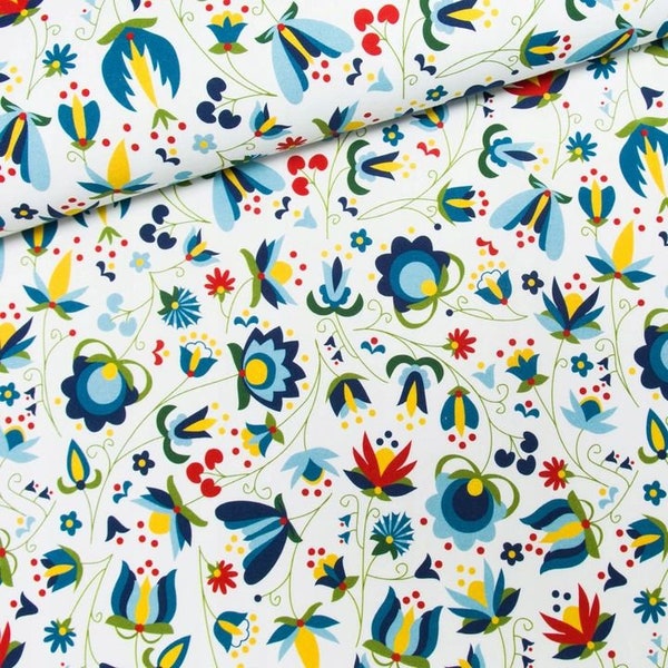 Polished Cotton Floral Fabric - Etsy