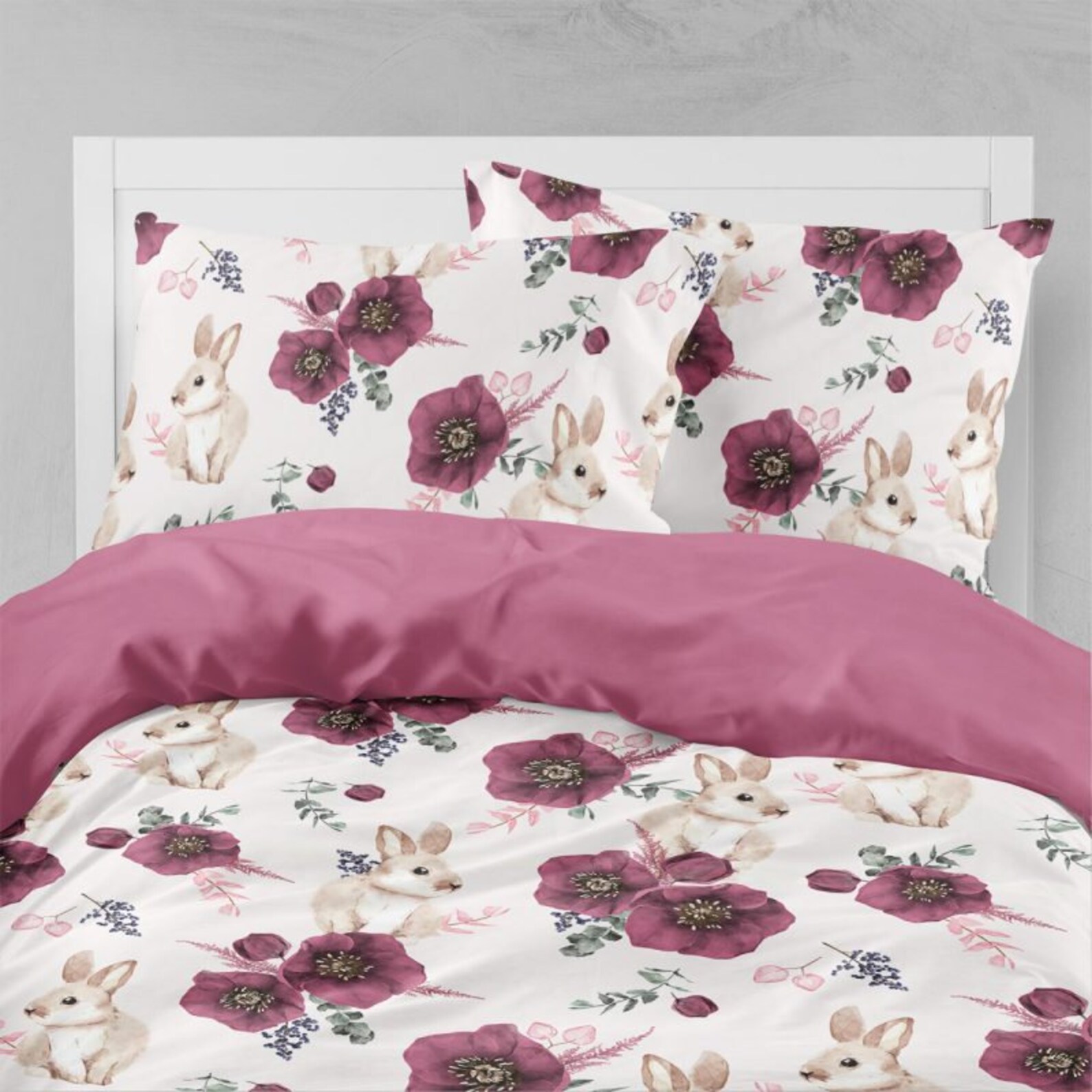 Sweet Bunnies in Mallow Rabbit in Mallow Premium Cotton | Etsy