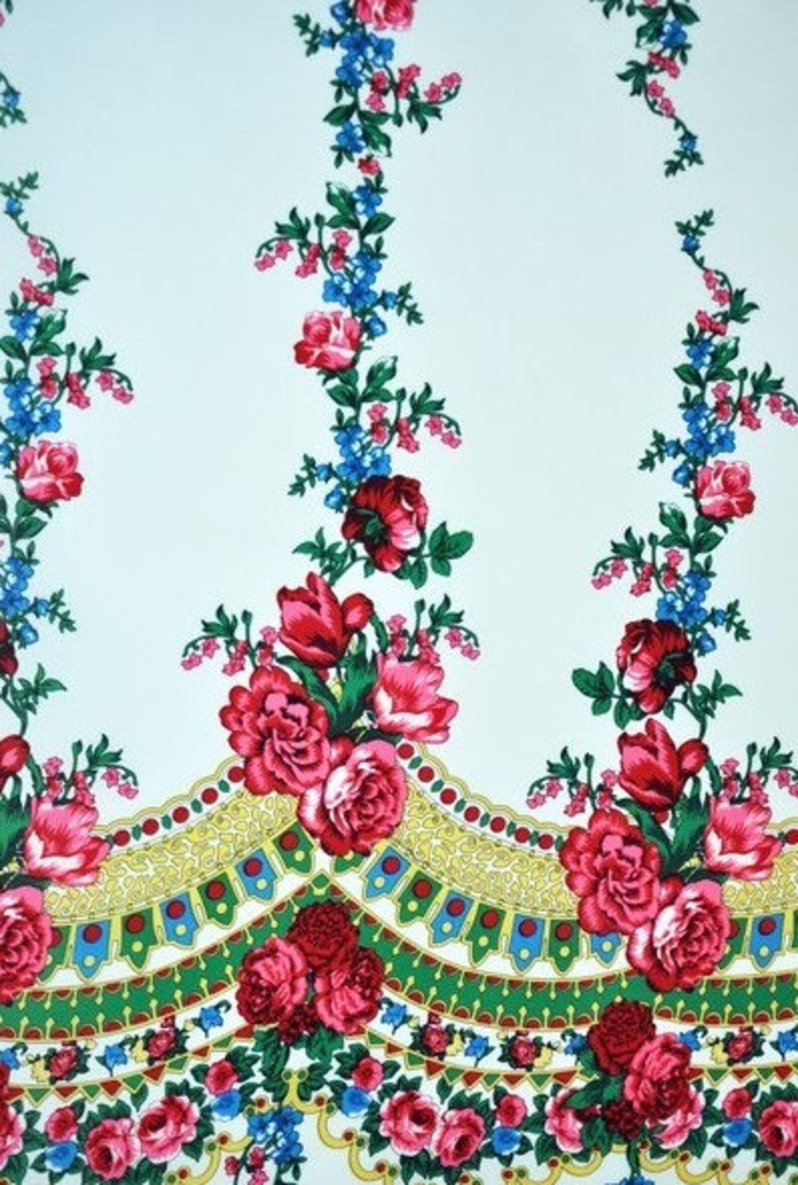 Polish Folk Farbic, Highlander Flowers Pattern, Cleo Motif, Floral ...
