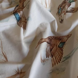 Wild Ducks, Ducks by Lake Cotton Fabric, Premium Cotton Fabric, Fabric ...
