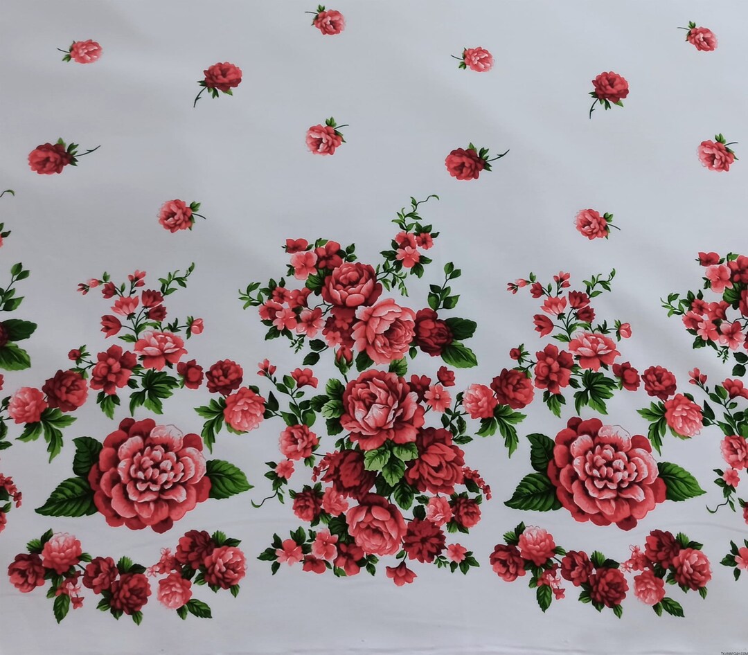 Polish Folk Farbic, Highlander Flowers Pattern, Folklore, Folk Fabric ...