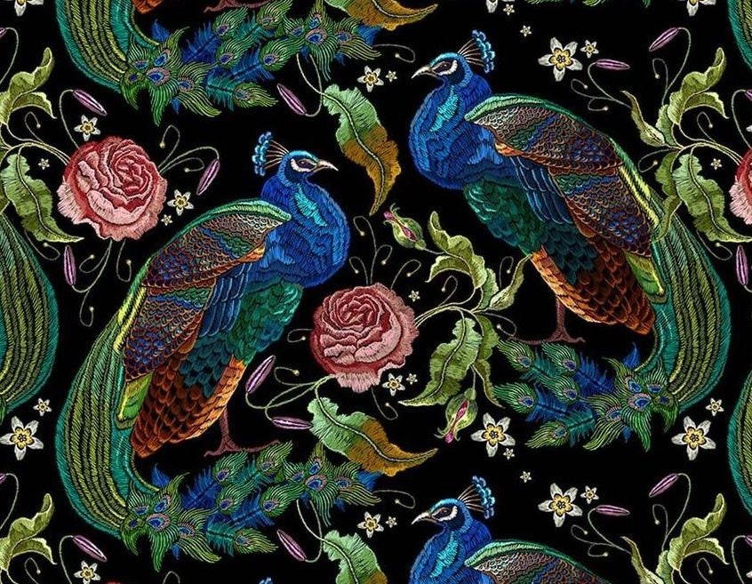 Peacock Italian Velvet Fabric Upholstery Fabric Upholstery | Etsy