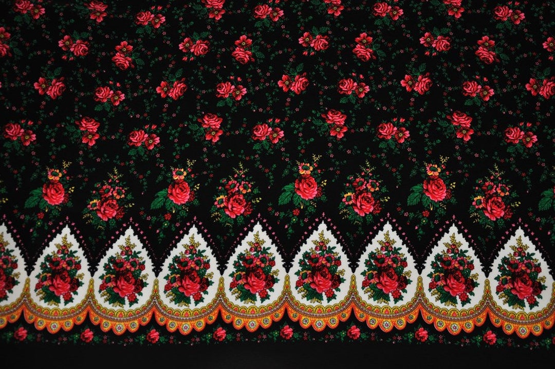 Polish Folk Fabric, Highlander Flowers Pattern, Folklore, Highlander ...