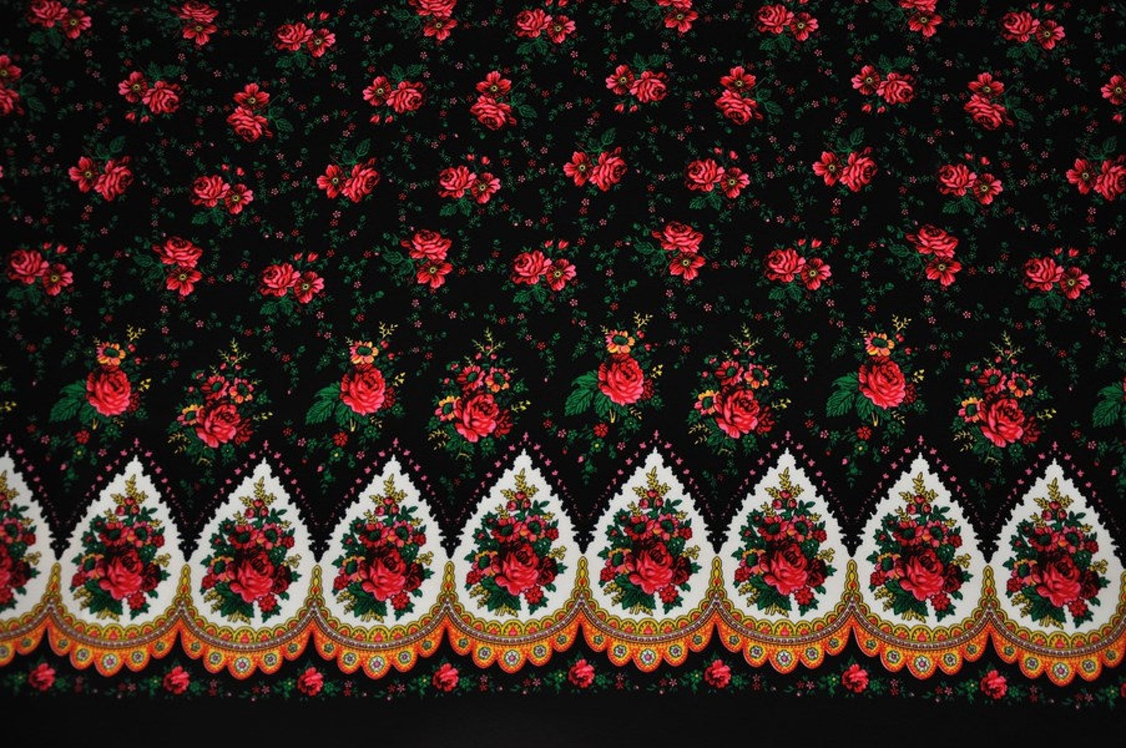 Polish Folk Fabric, Highlander Flowers Pattern, Folklore, Highlander ...