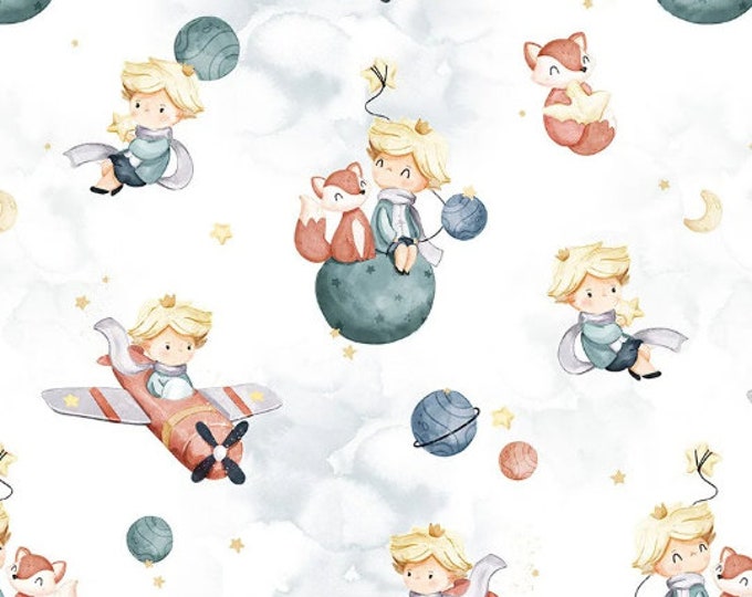 Rest 77cm Little Prince Cotton Fabric, Boy's Fabric, Little Prince on ...