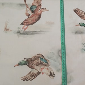 Wild Ducks, Ducks by Lake Cotton Fabric, Premium Cotton Fabric, Fabric ...