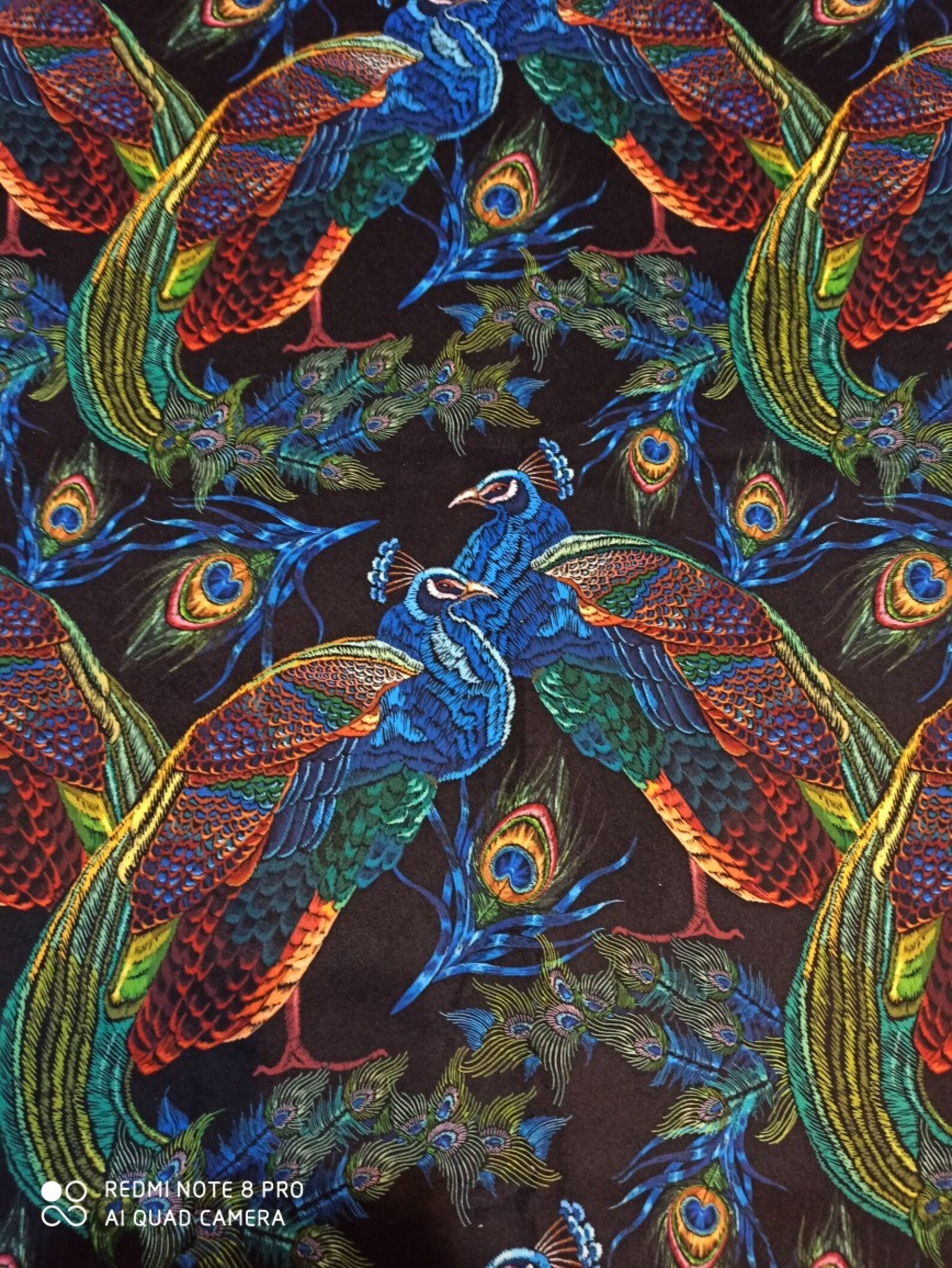 1 Meter Peacock Italian Velvet Fabric Upholstery Fabric | Etsy