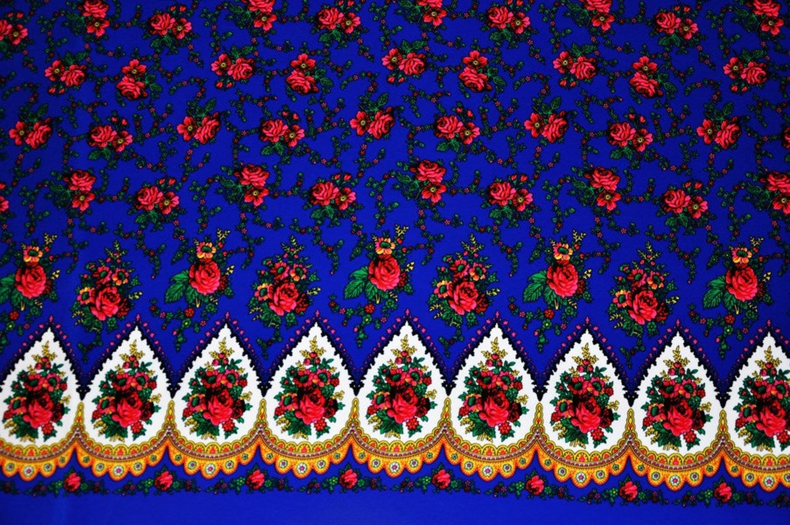 Polish Folk Fabric, Highlander Flowers Pattern, Folklore, Highlander ...