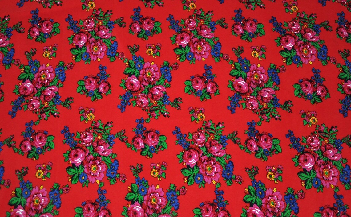 Polish Folk Farbic, Highlander Flowers Pattern, Folklore, Cleo Motif ...