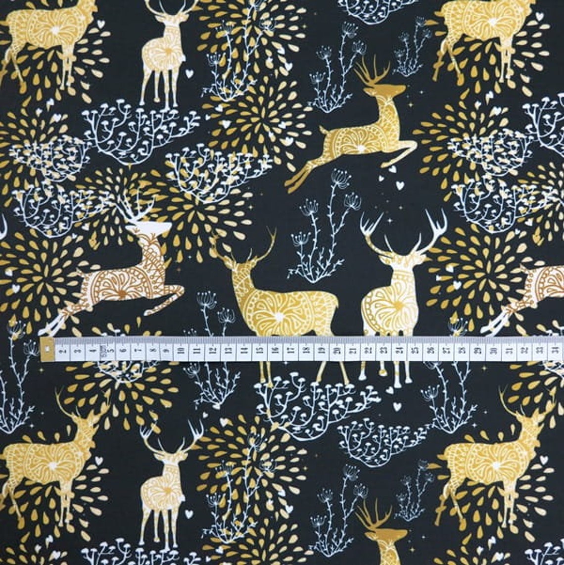 Gold Deer Waterproof Fabric Impregnated Woodland Fabric Deer - Etsy