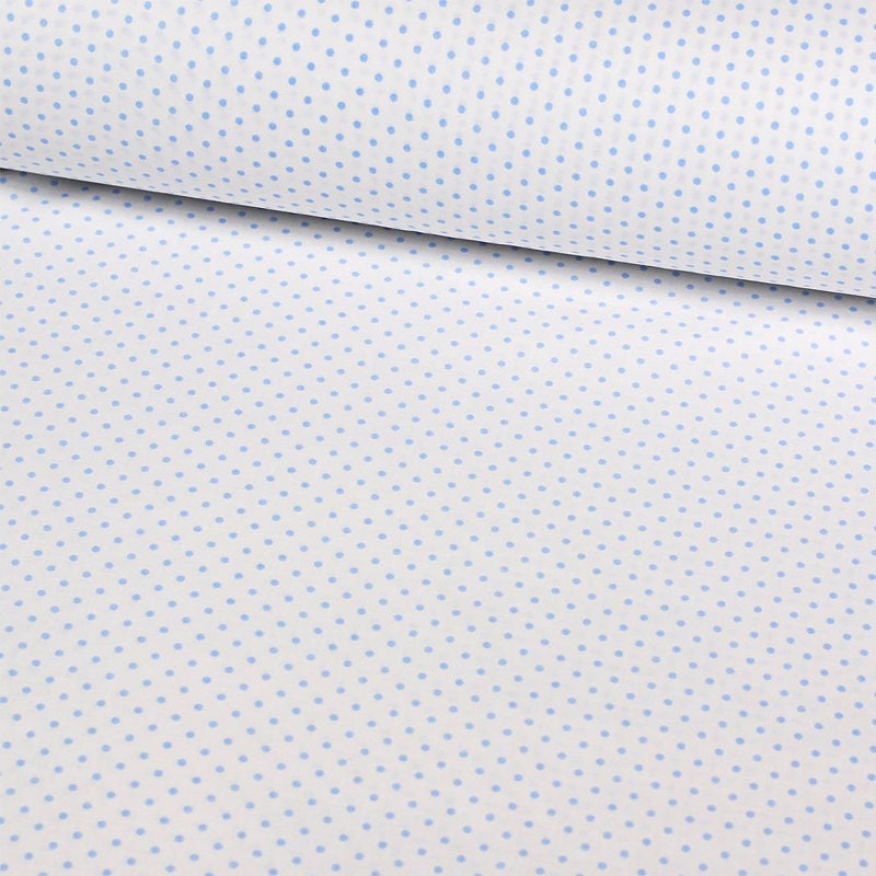 Blue Polka Dots Cotton Fabric blue dot on white background | Etsy