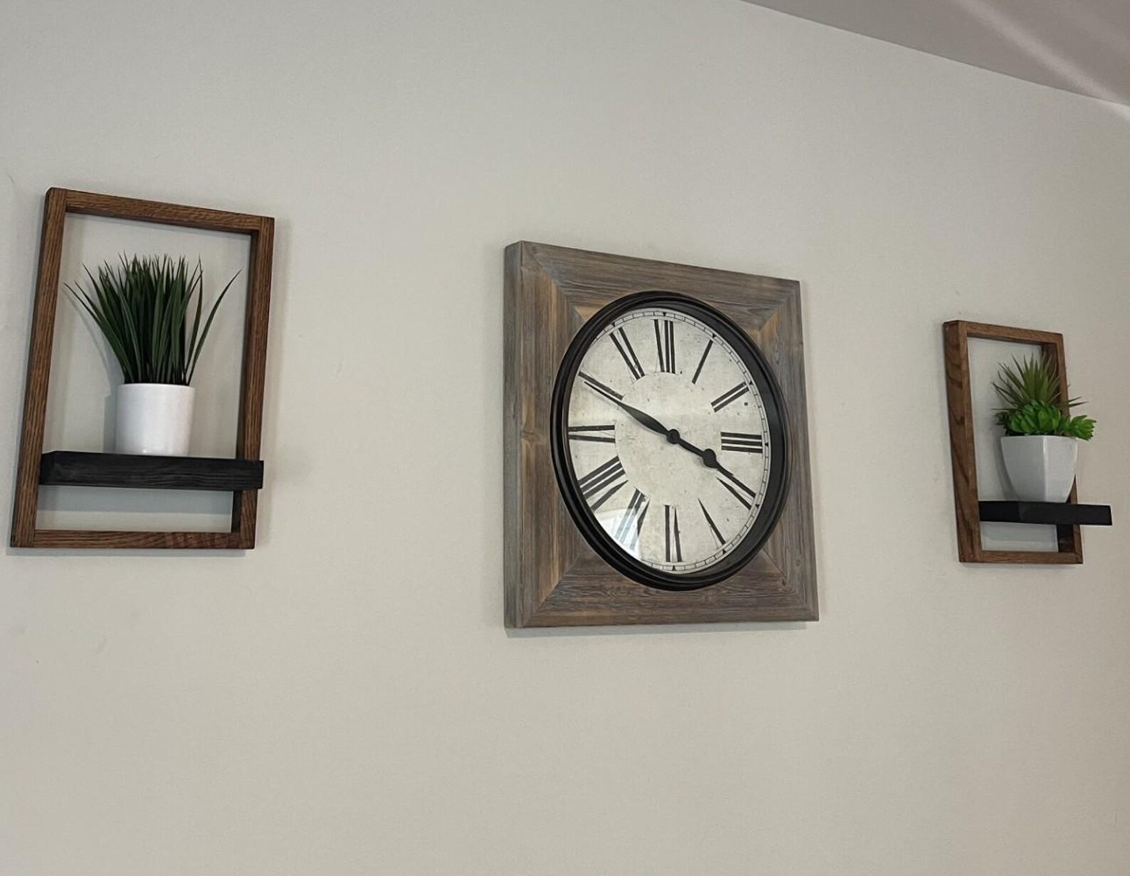 Custom Handmade Wooden Wall Frame With Shelf for Wall Accents and Decor ...