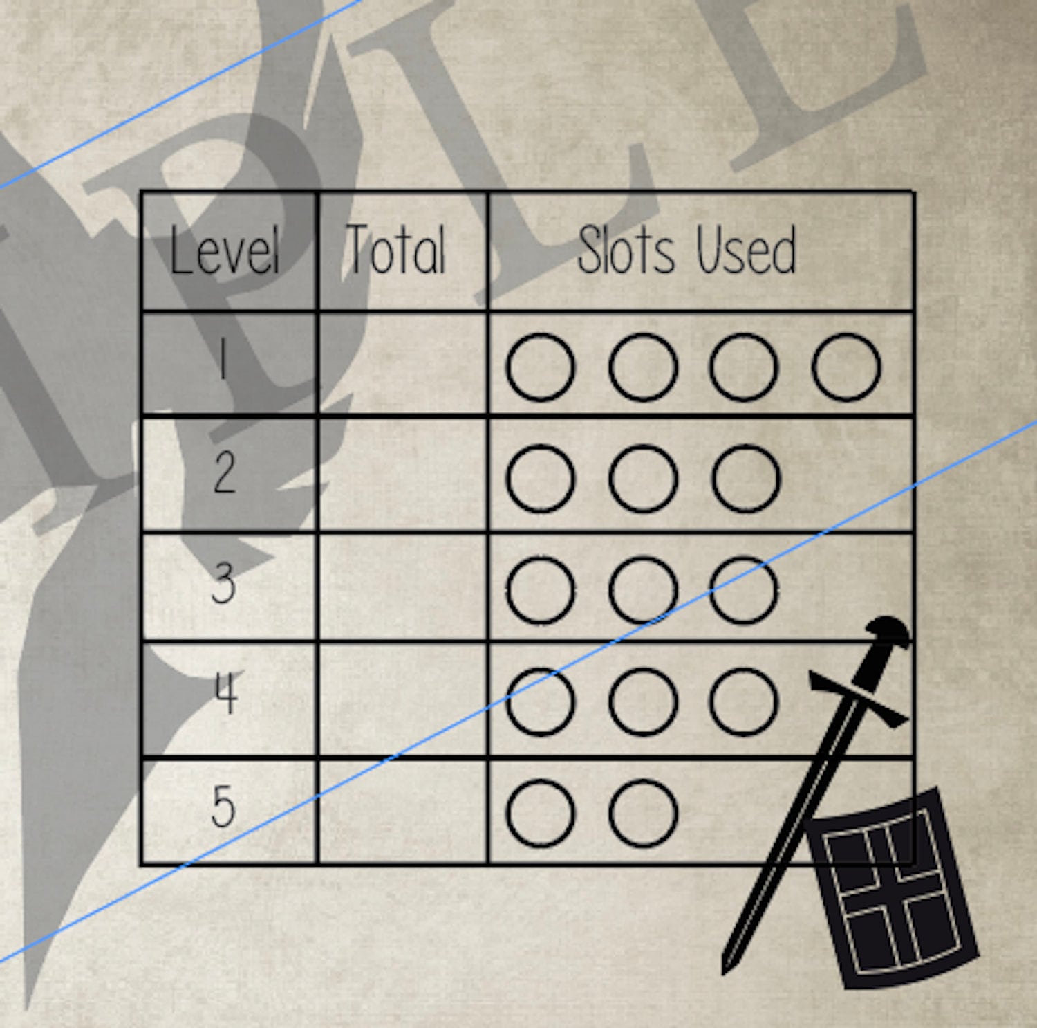 Paladin Spell Tracker | Dnd Spell Slot Tracker | Spell Tracker Dnd ...